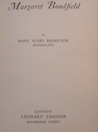 Margaret Bondfield (Signed)